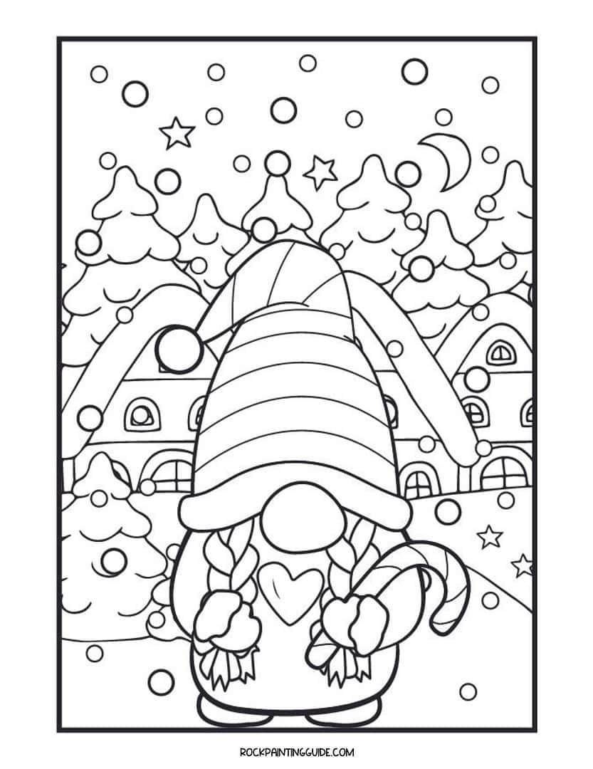 20 Cute Christmas Gnome Coloring Pages [FREE PRINTABLES]