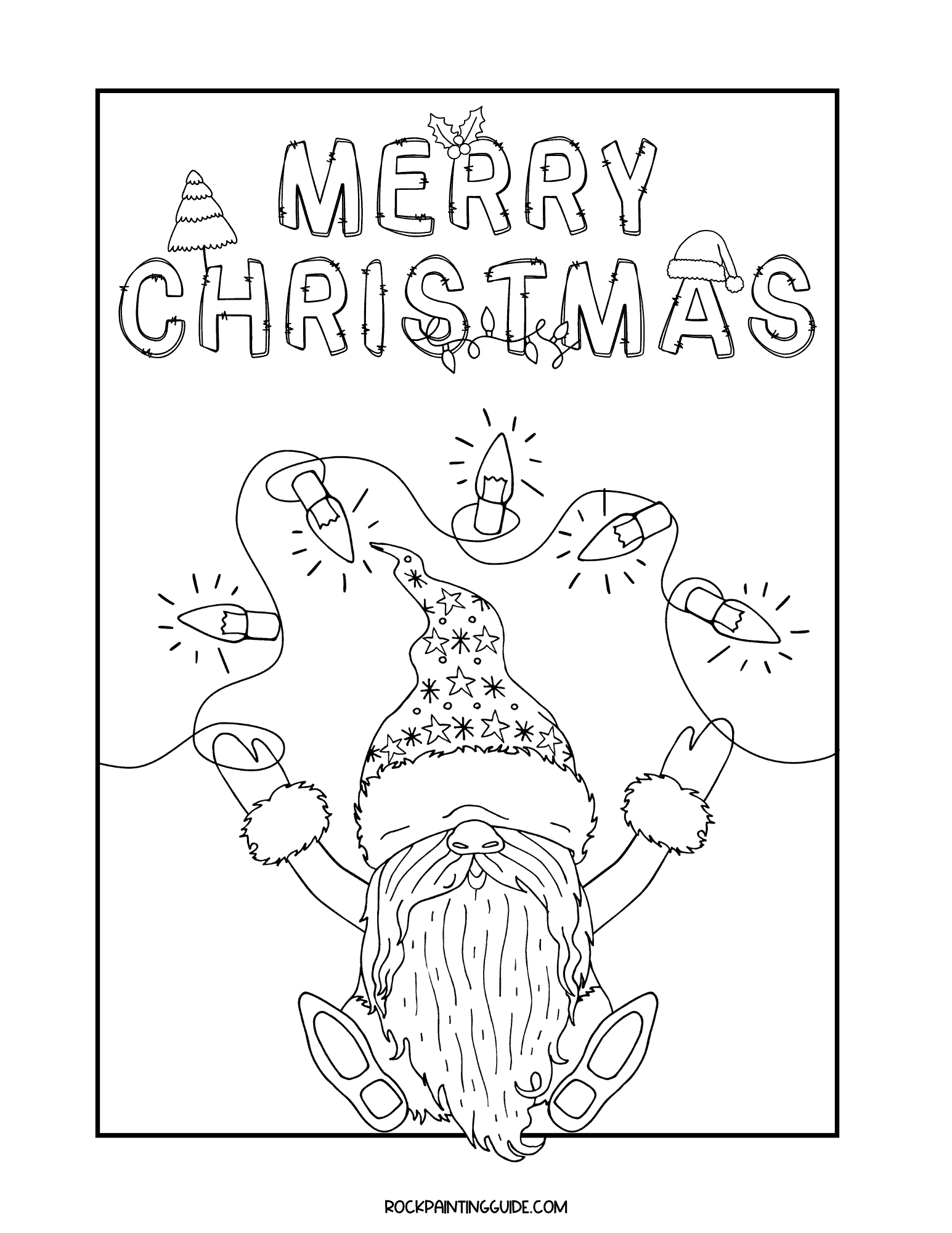 20 Cute Christmas Gnome Coloring Pages [FREE PRINTABLES]