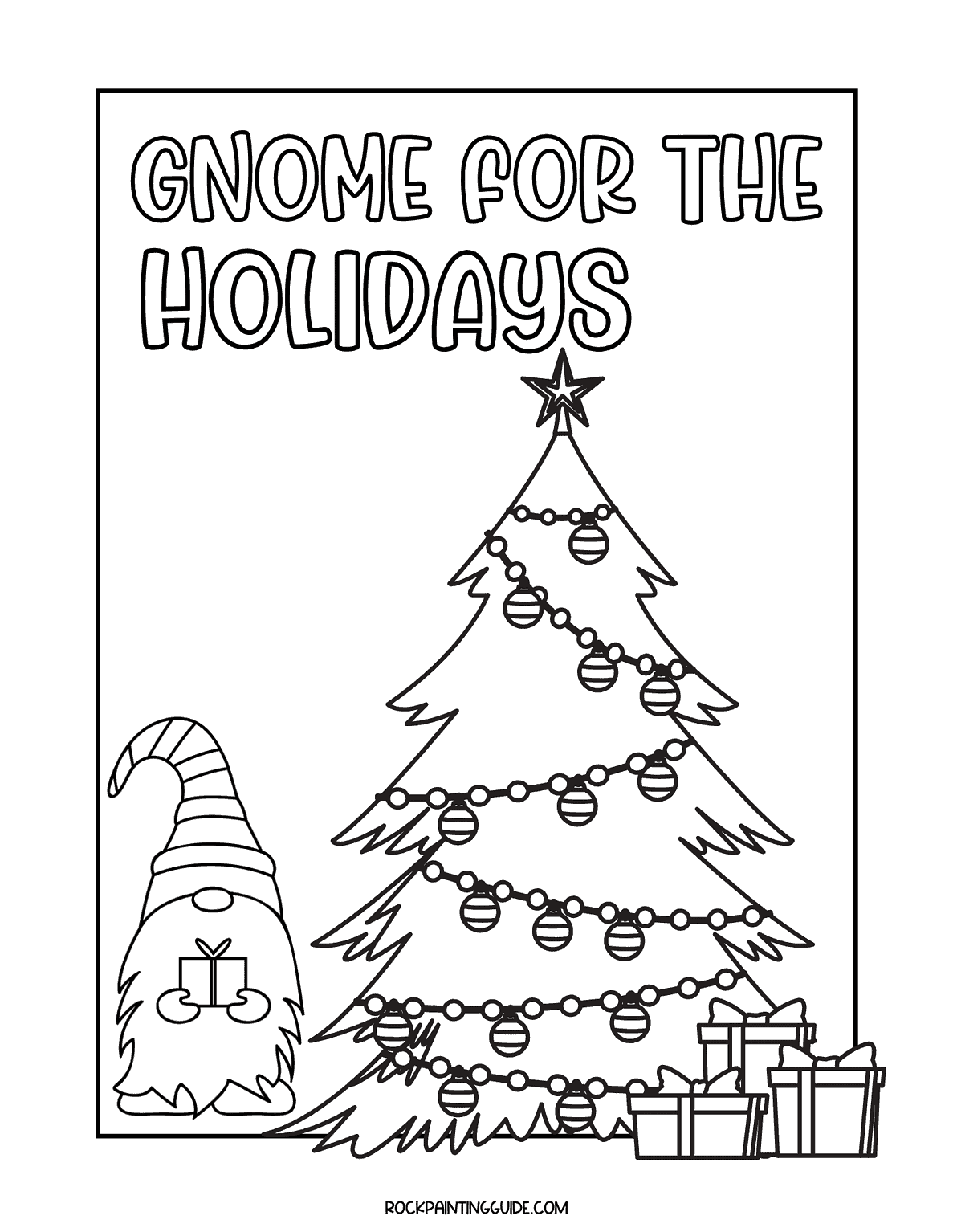 20 Cute Christmas Gnome Coloring Pages [FREE PRINTABLES]