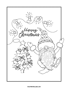 20 Cute Christmas Gnome Coloring Pages [FREE PRINTABLES]