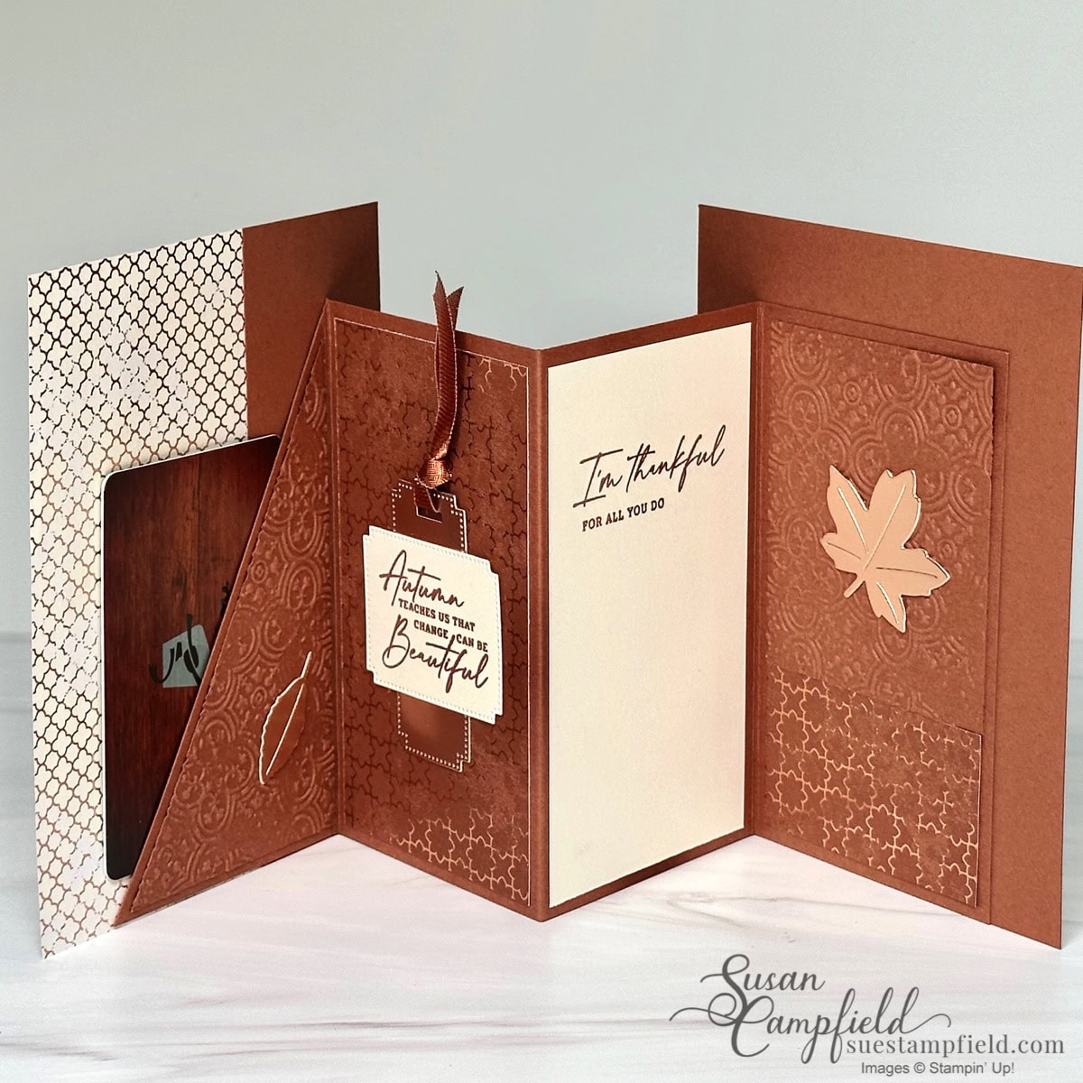 Squeeze Box Fun Fold Card Tutorial - Suestampfield