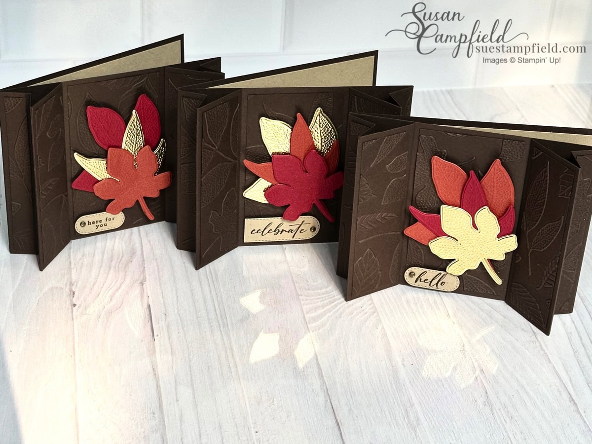 Double Arrowhead Fun Fold Cards from July Crafternoon - Suestampfield