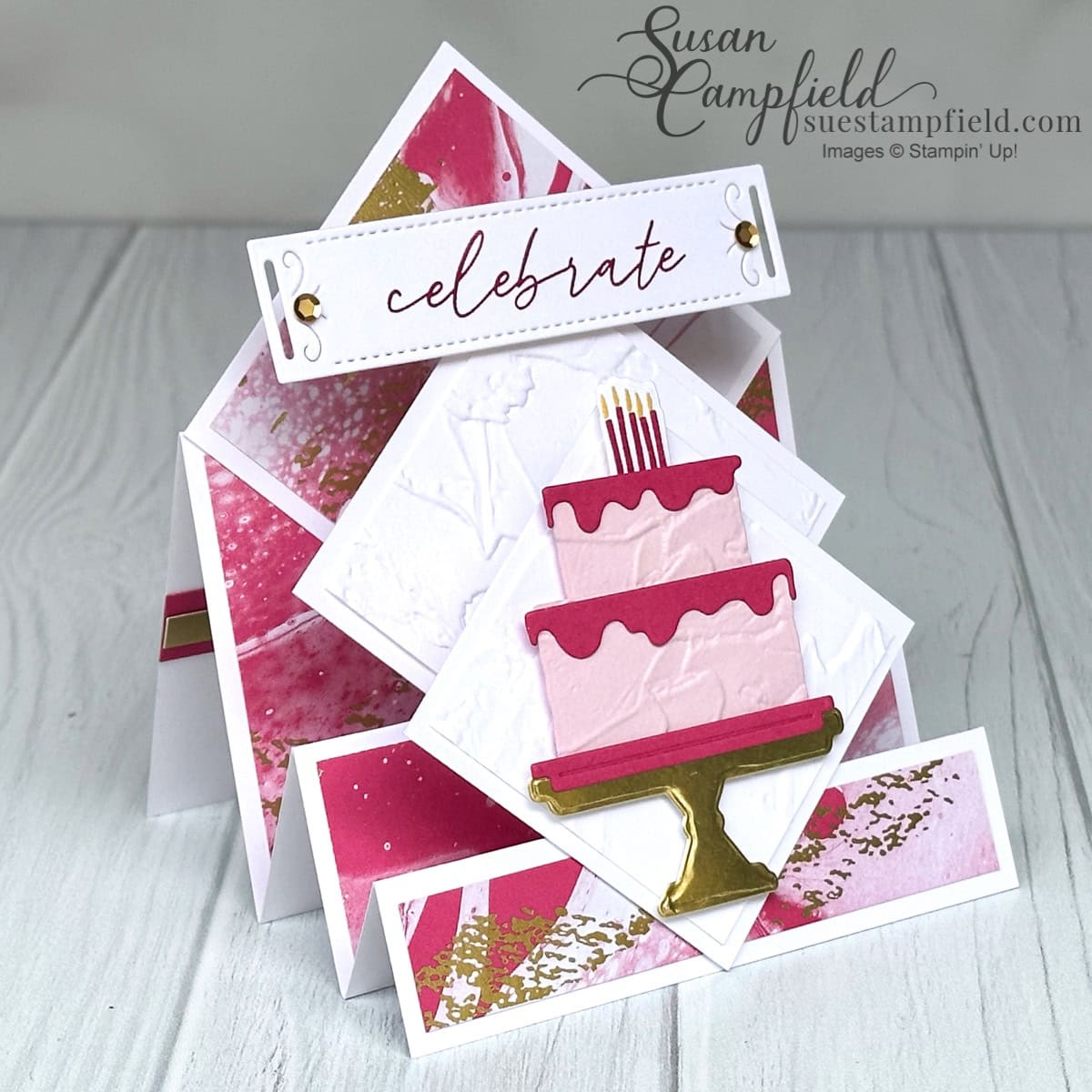 Diamond Stepper Cards - Three Ways! - Suestampfield