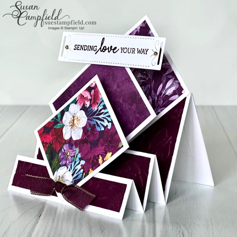 Diamond Stepper Cards - Three Ways! - Suestampfield