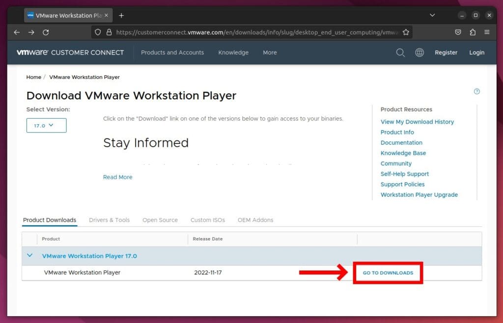 How to Install VMware Workstation Player on Ubuntu 22.04