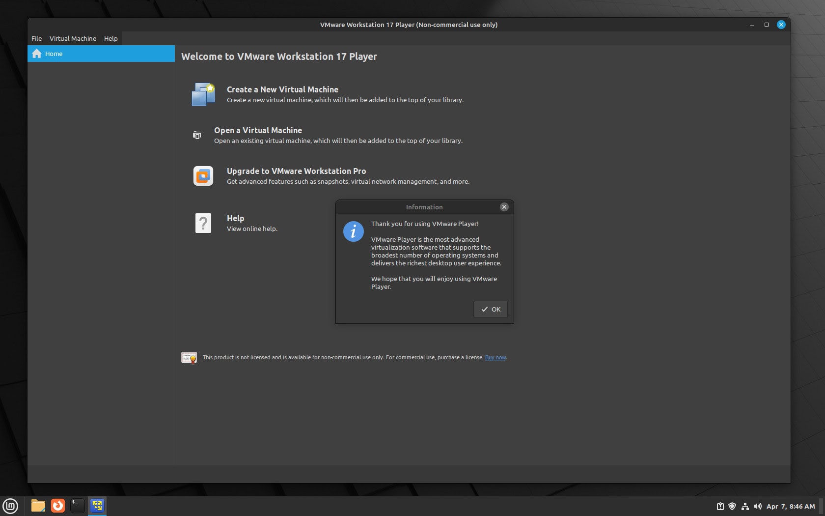 How to Install VMware Player on Linux Mint 21