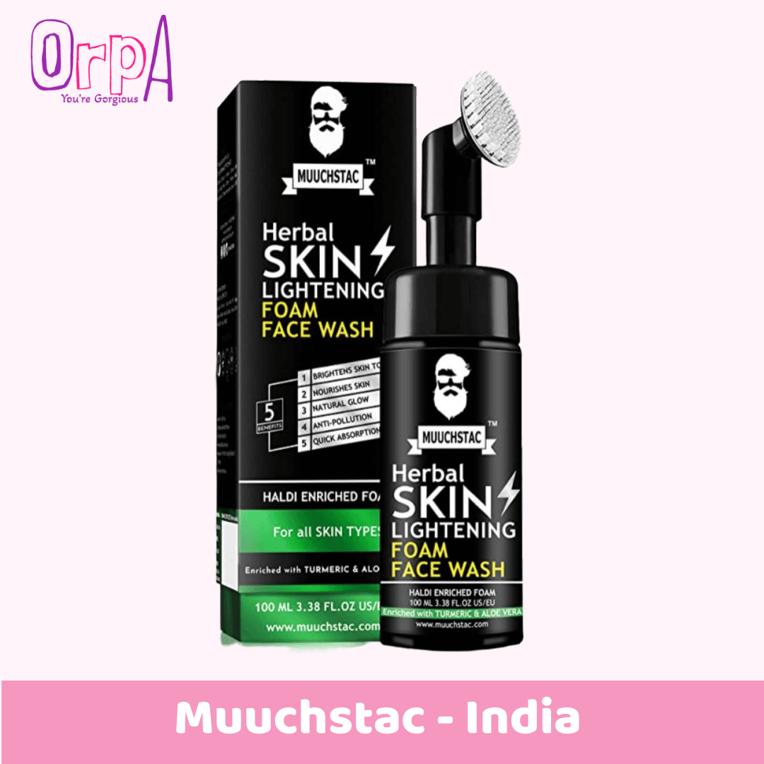 Muuchstac Herbal Skin Lightening Foam Face Wash 100ml - Orpa
