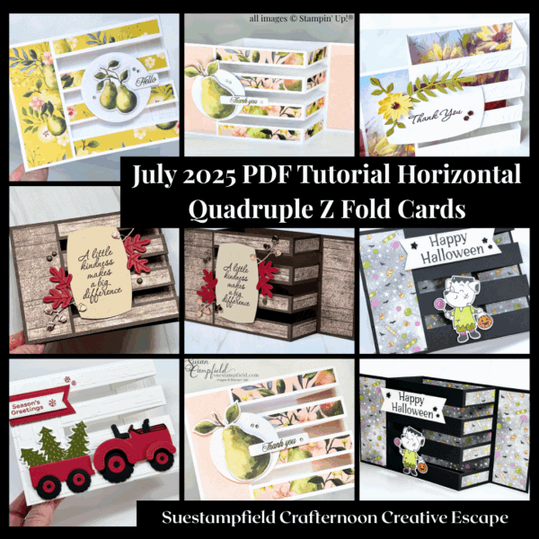 Horizontal Quadruple Z Fold Card Tutorial – 6 Fun Fold Card Ideas ...