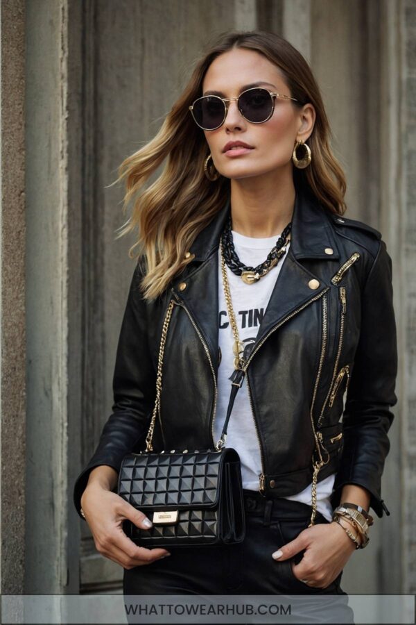 10 Cool Black Leather Jacket Outfits For Women With An Edge