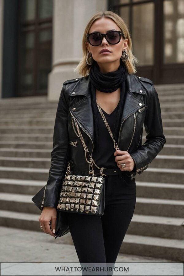 10 Cool Black Leather Jacket Outfits For Women With An Edge
