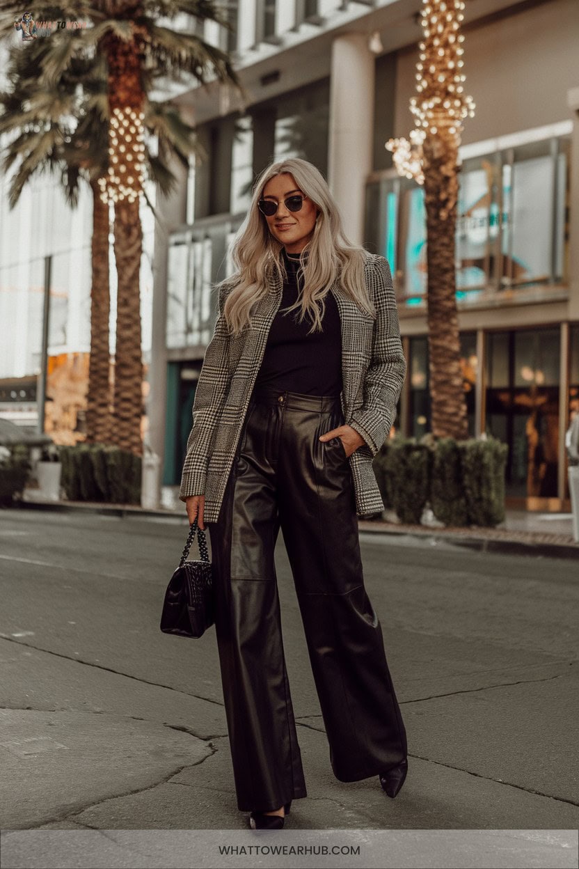 8 Edgy Leather Pants Outfit Ideas For A Vegas Night Out
