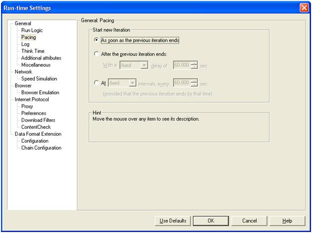 Understanding Pacing in LoadRunner Runtime Settings - QAInsights