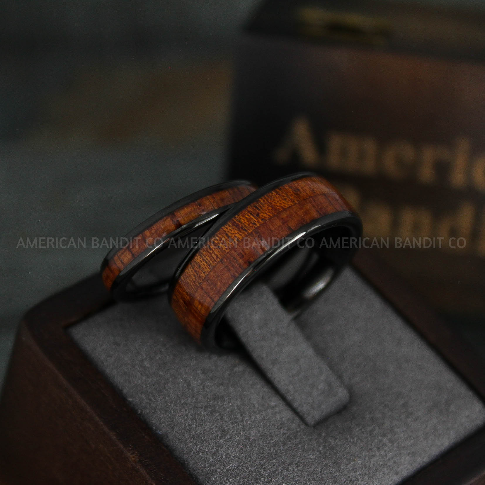 Wood Rings, Wood Wedding Bands, Wood Wedding Rings, 3 Piece Couple Set ...