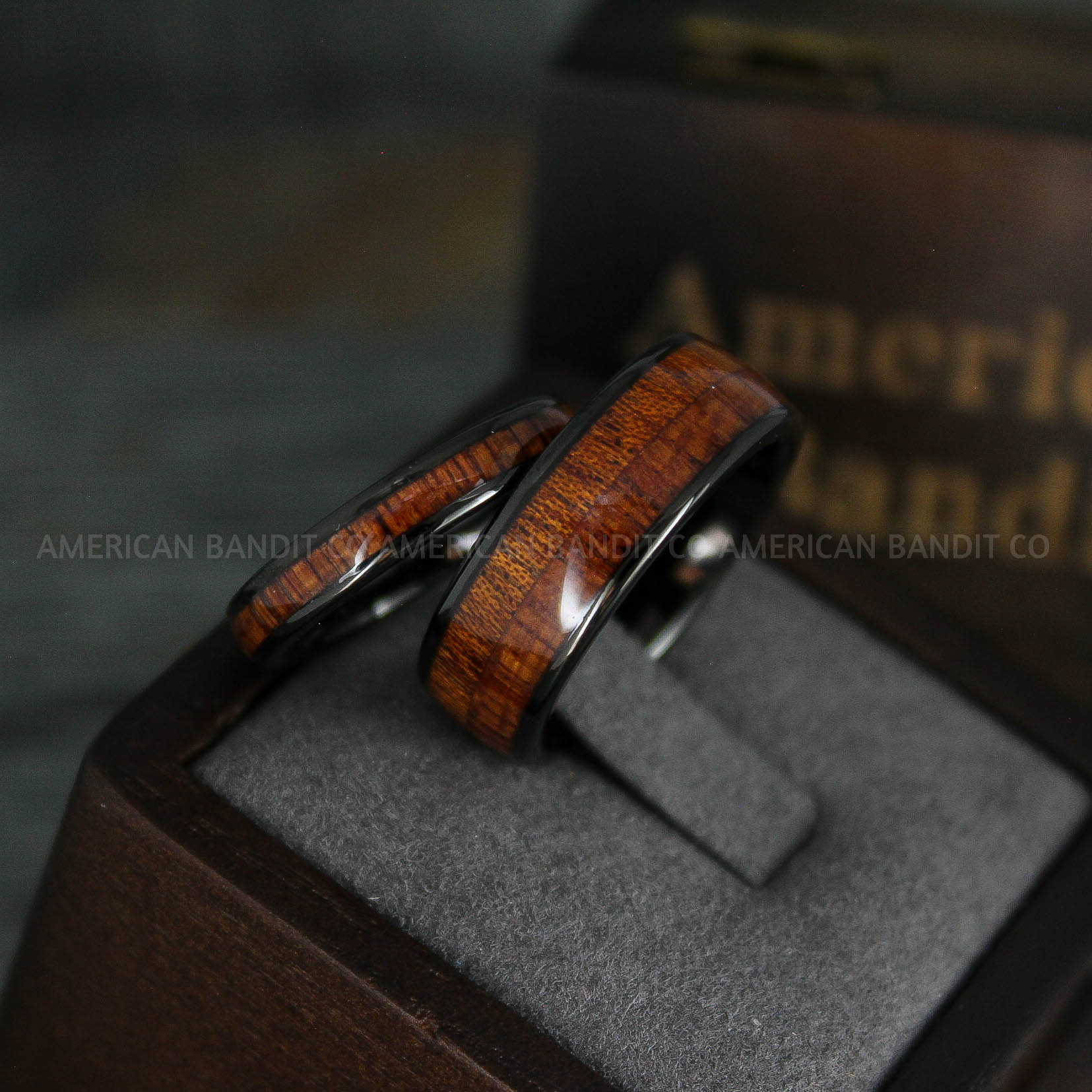 Wood Rings, Wood Wedding Bands, Wood Wedding Rings, 3 Piece Couple Set ...