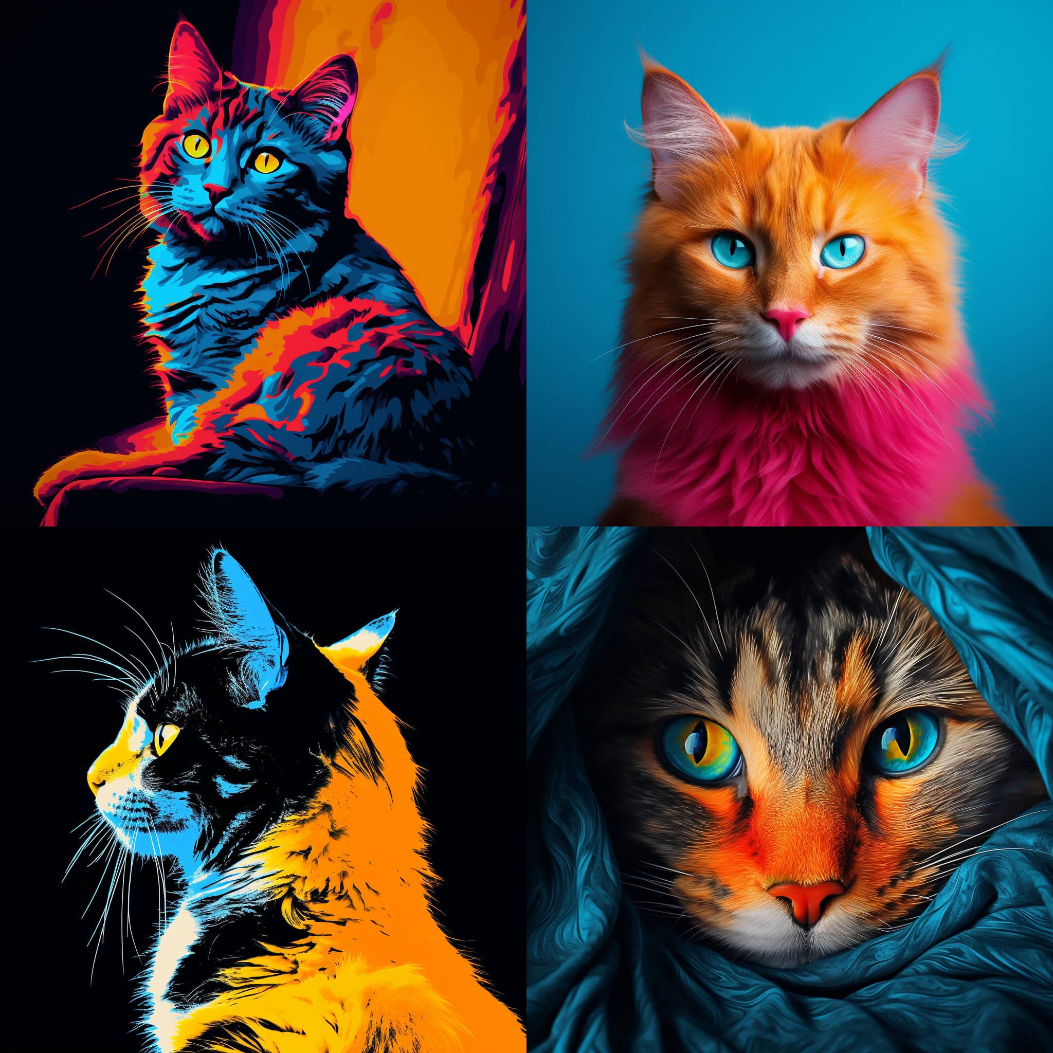 Art Inspirations and Styles in Split Complementary Color Scheme