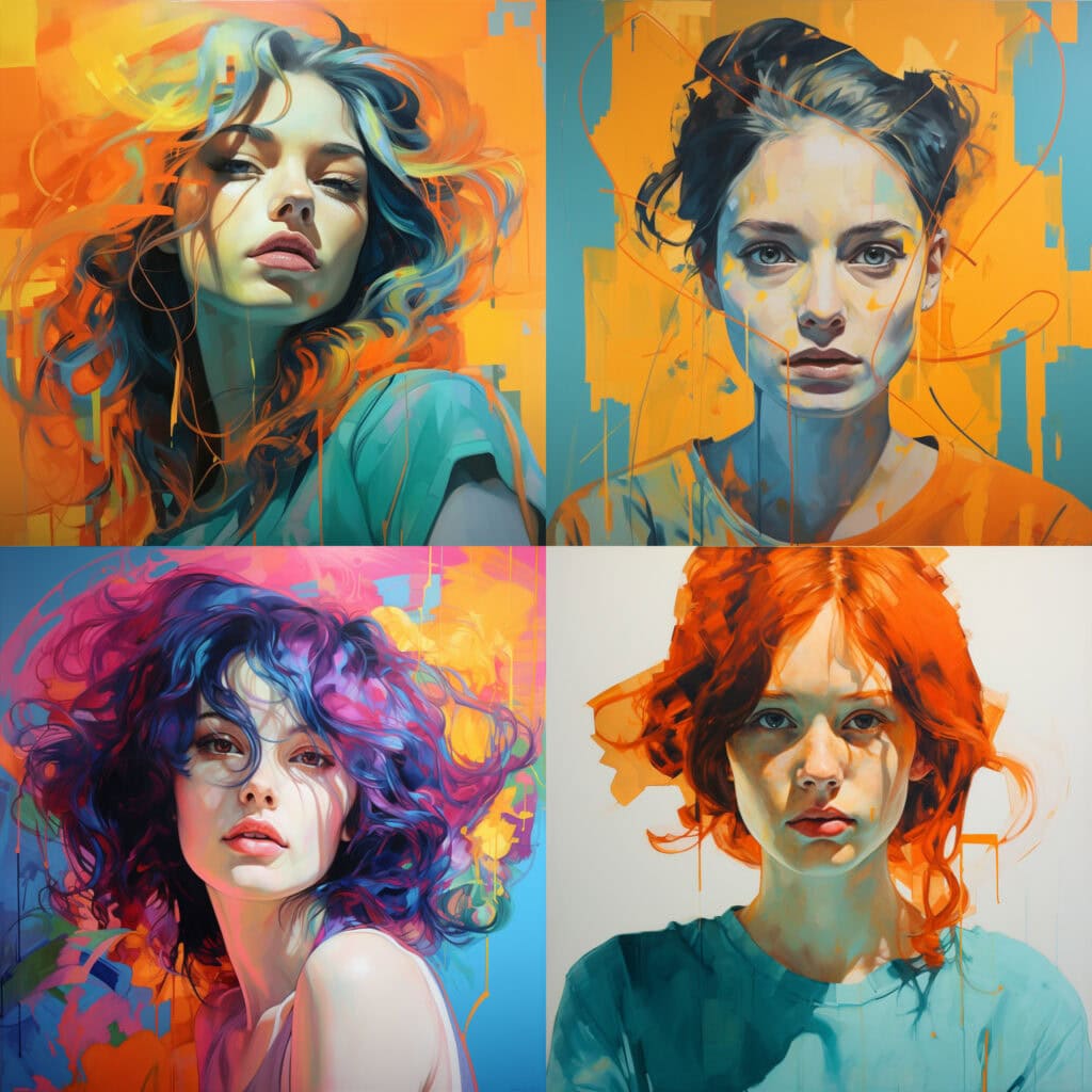 Art Inspirations and Styles in Accented Analogous Color Scheme