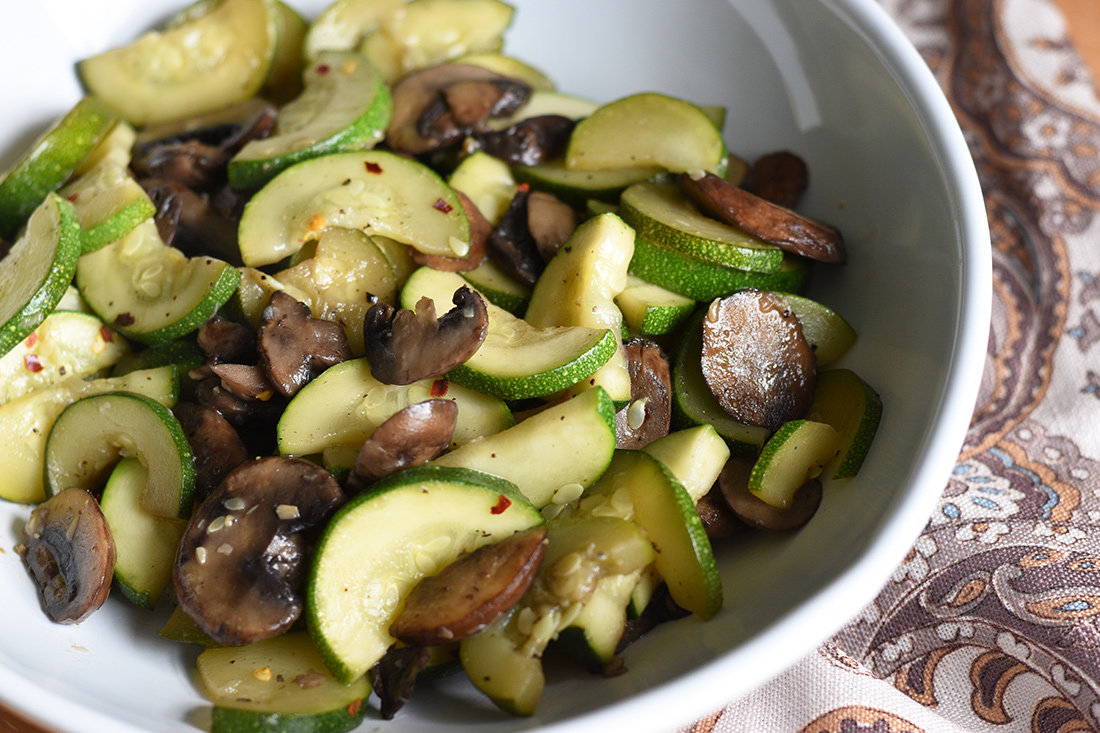 One Pan Sautéed Mushroom Zucchini Recipe
