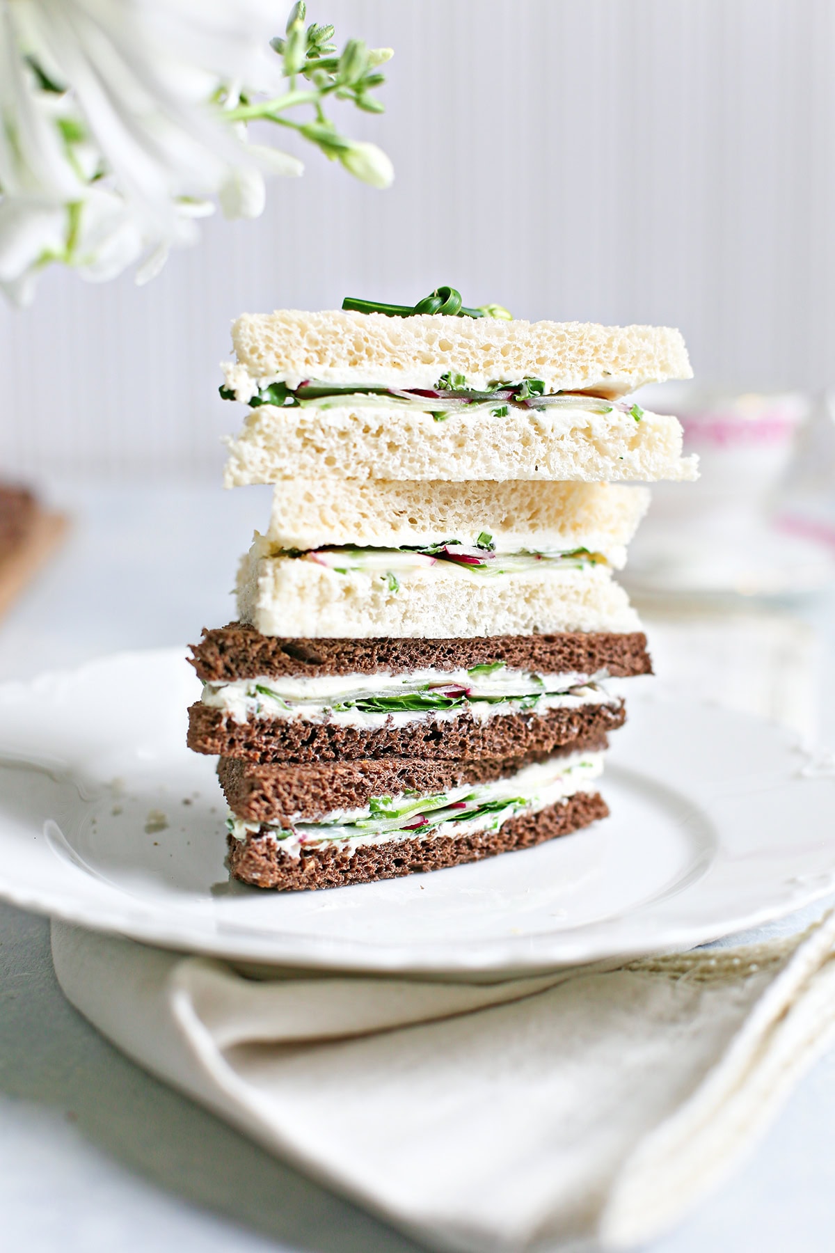 Cucumber Watercress Sandwich (Baby Shower Tea Sandwiches) | Good Life Eats