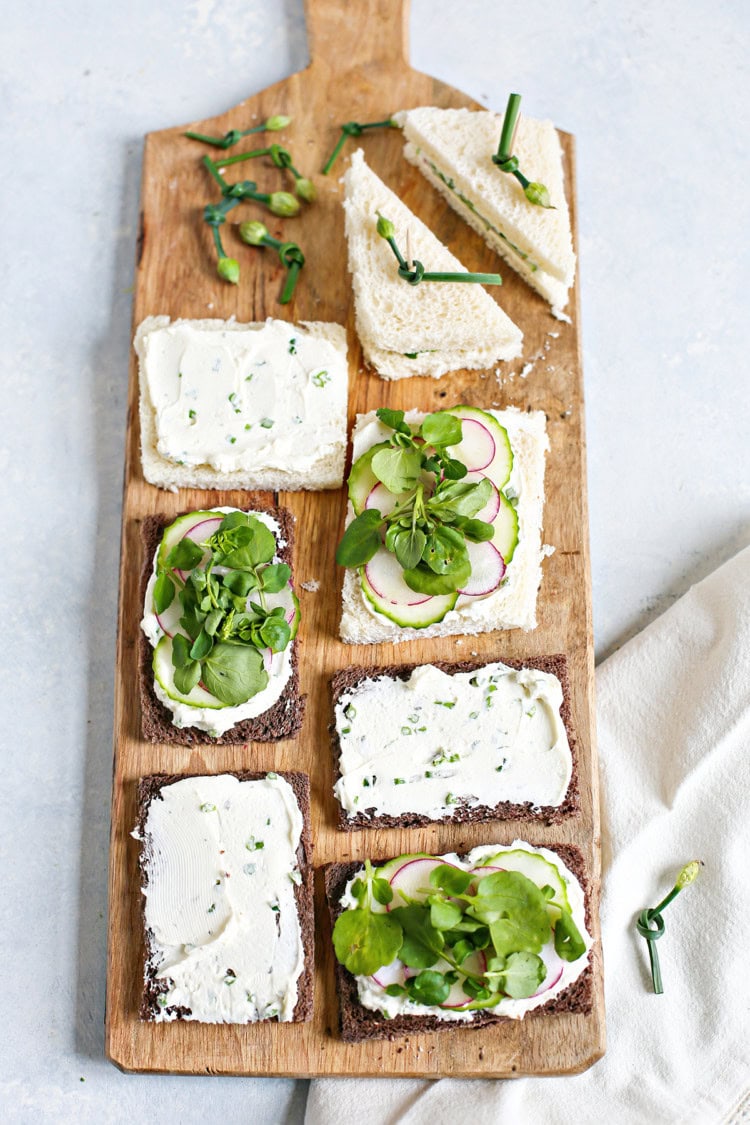 Cucumber Watercress Sandwich (Baby Shower Tea Sandwiches) | Good Life Eats