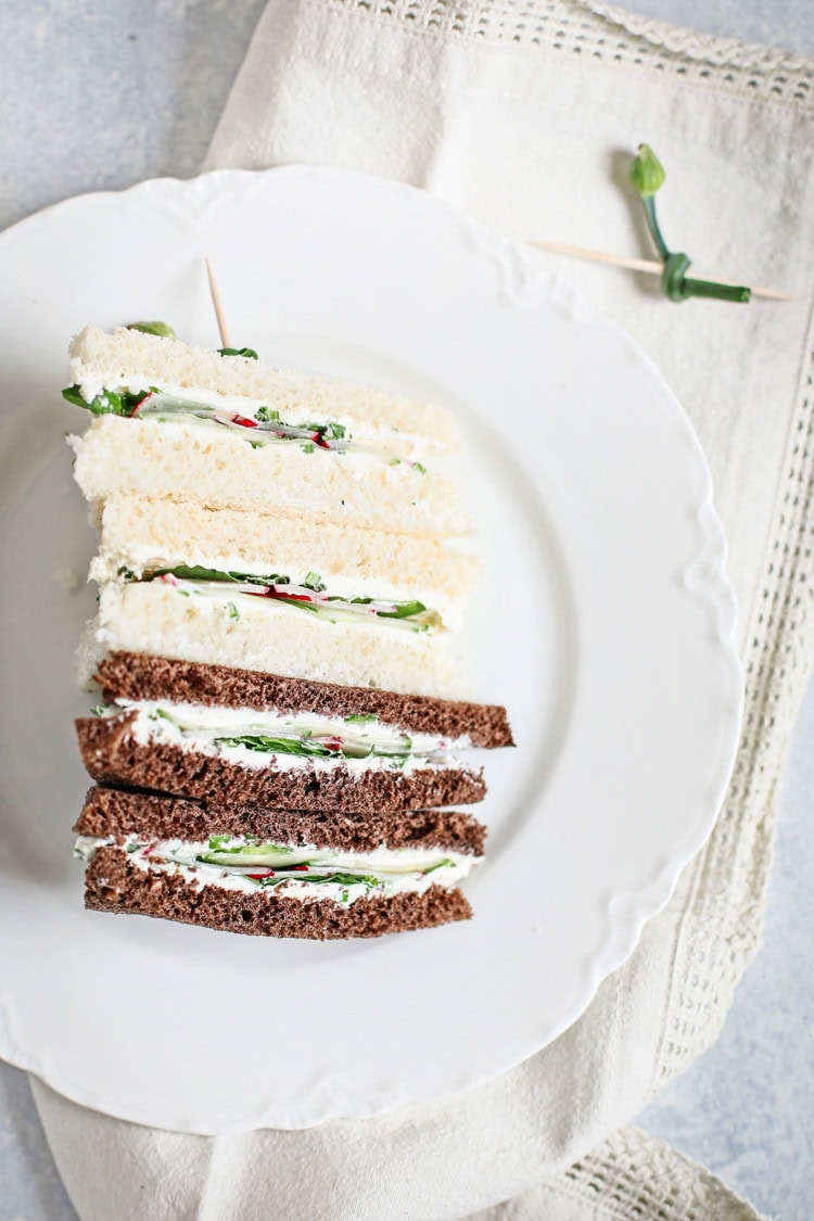 Cucumber Watercress Sandwich (Baby Shower Tea Sandwiches) | Good Life Eats