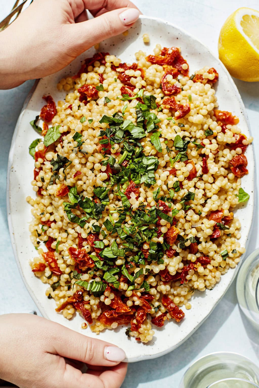 Pearl Couscous Salad with Sun-Dried Tomatoes | Good Life Eats