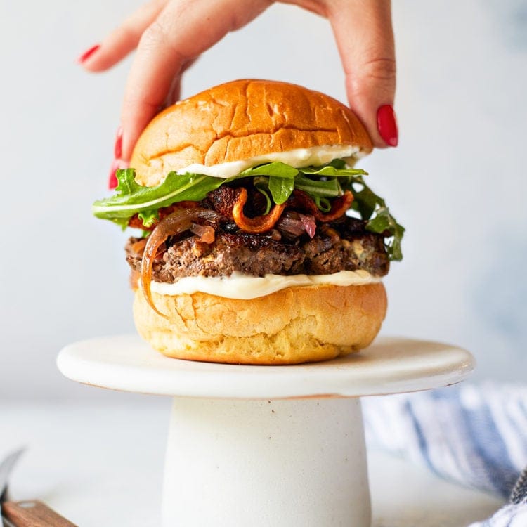 Juicy Blue Cheese Burgers Recipe | Good Life Eats