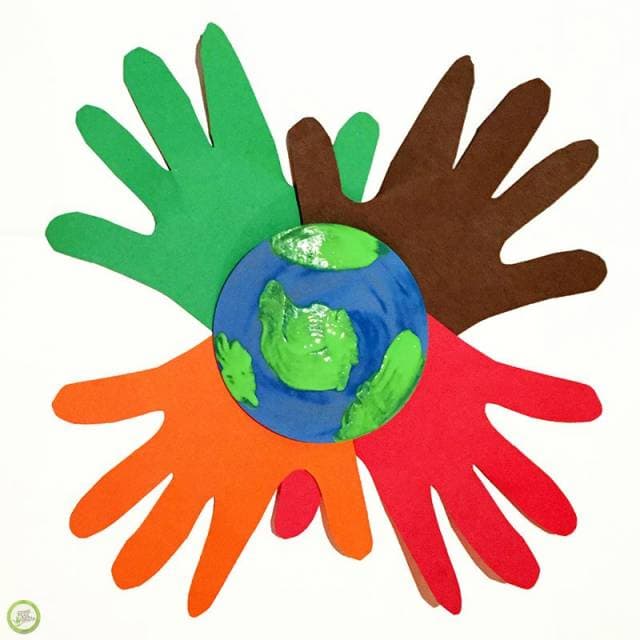 Earth Day Handprint Craft for Kids - Green Kid Crafts