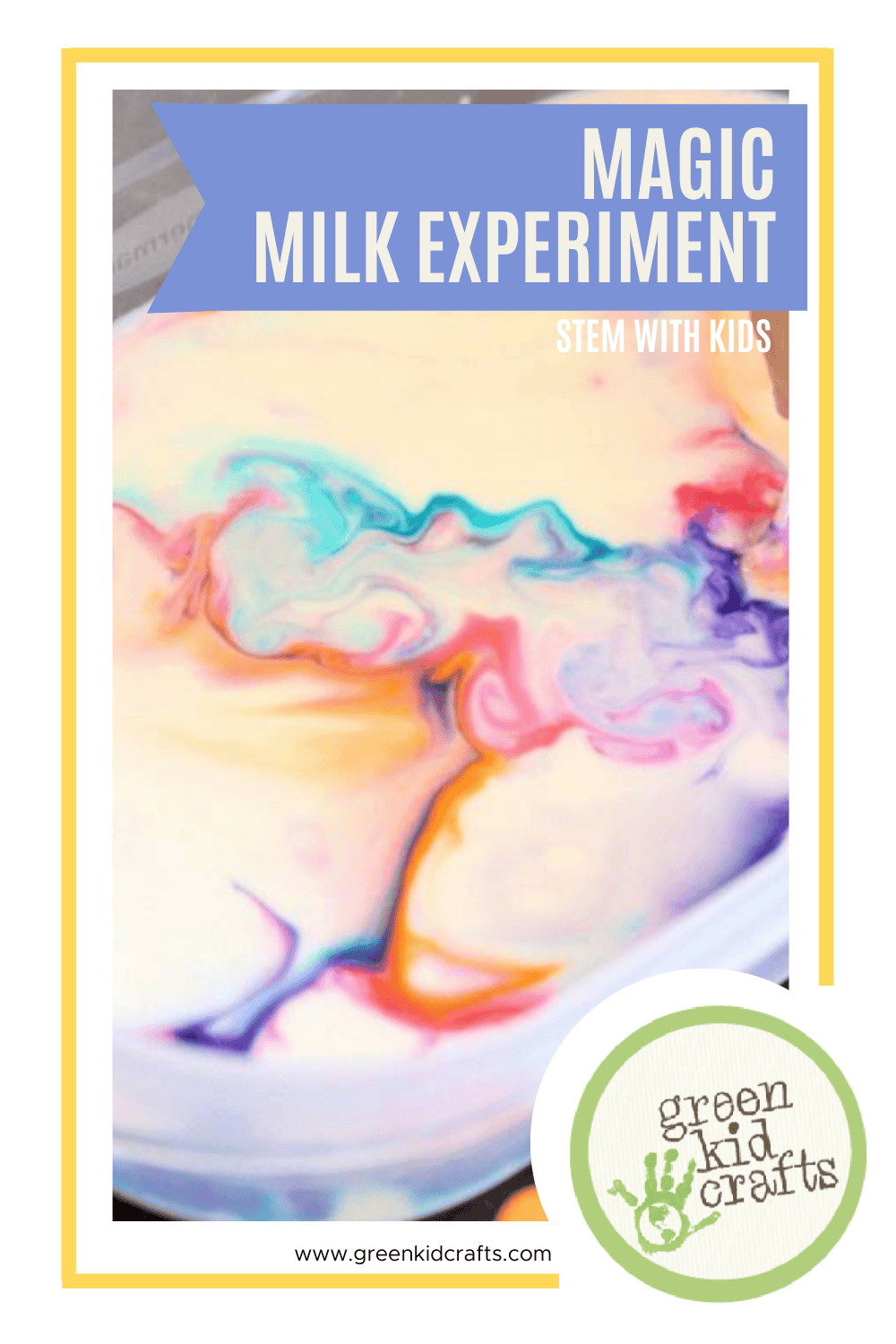 Colorful Magic Milk Kitchen Science Activity - Green Kid Crafts