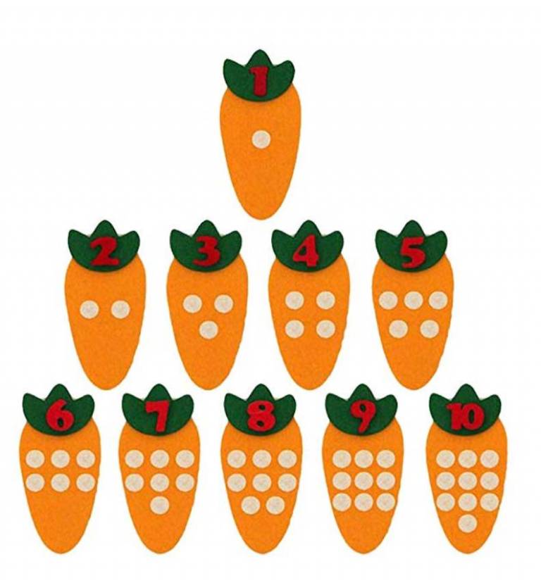 Felt Carrot Counting Kit | Green Kid Crafts