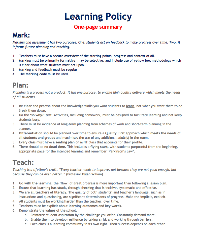 Whole-School Marking: What? Why? How?