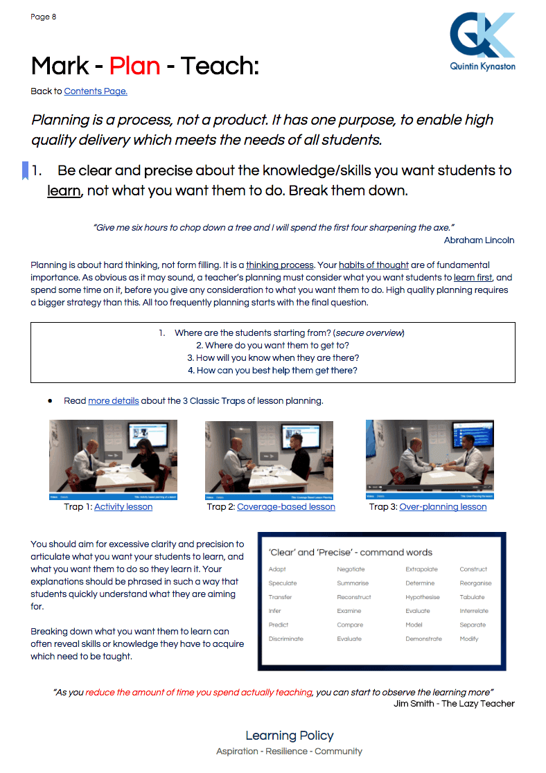 Teaching and Learning Policy