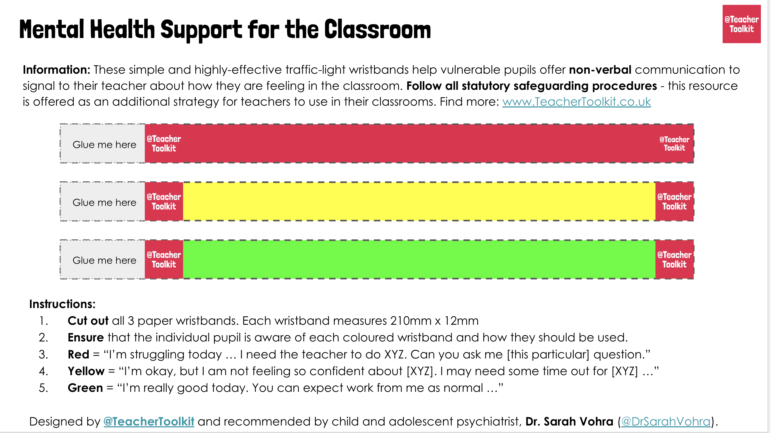 Classroom Mental Health - TeacherToolkit