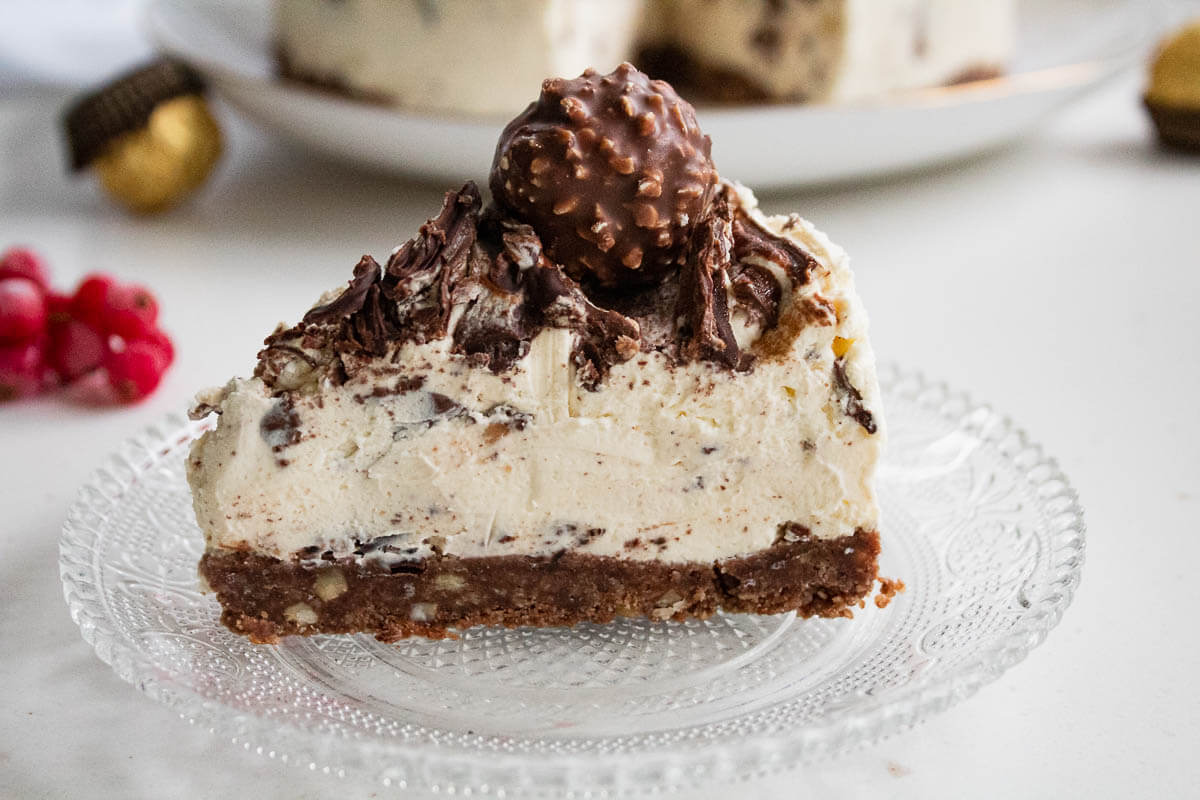 No Bake Ferrero Rocher Cheesecake
