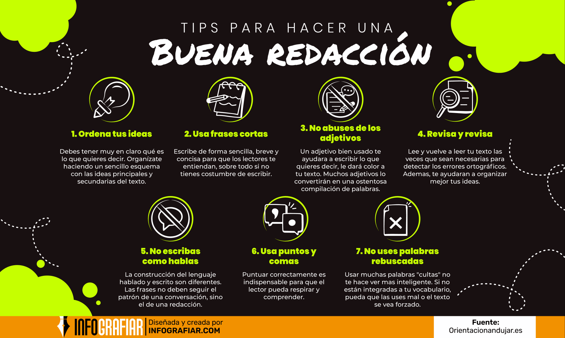 7 tips para hacer una buena redacción - INFOGRAFIAR