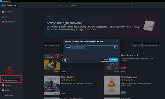 How To Activate Ashampoo Software With License Key?
