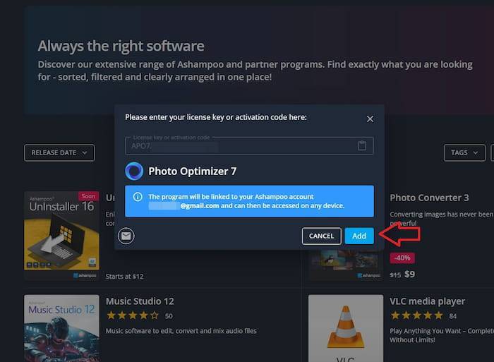 How To Activate Ashampoo Software With License Key?