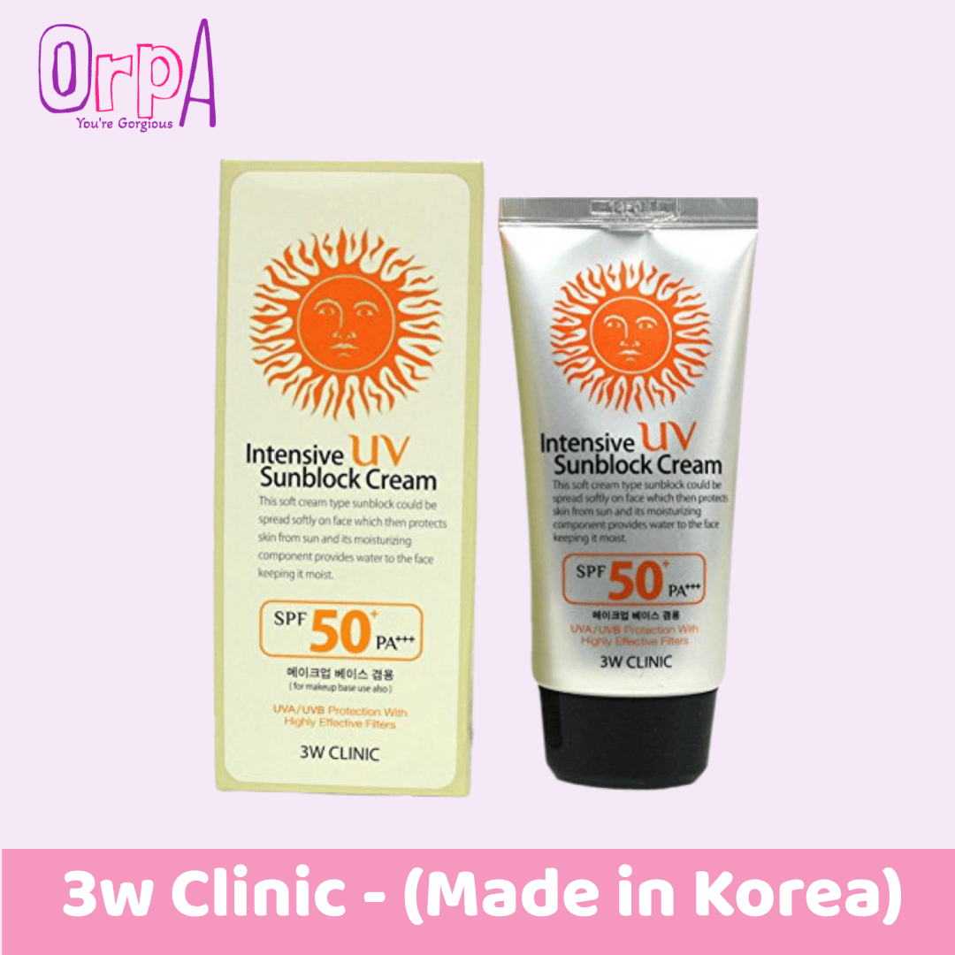 3w Clinic Intensive Uv Sunblock Cream - Orpa