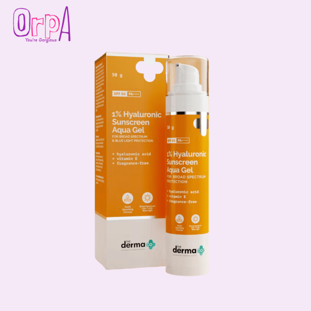 The Derma Co 1% Hyaluronic Sunscreen Aqua Gel 50gm - Orpa