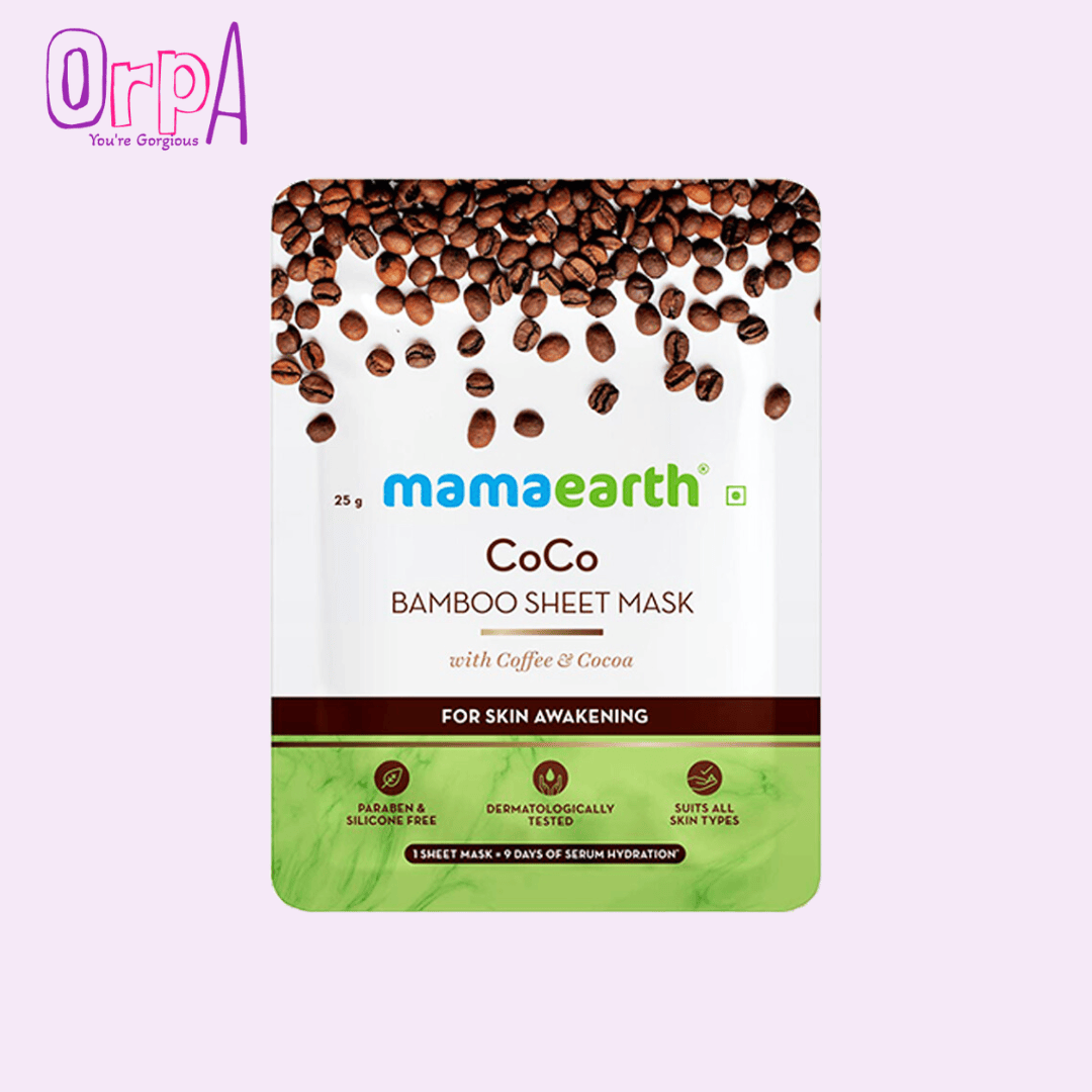 Mamaearth CoCo Bamboo Sheet Mask - 25g - Orpa