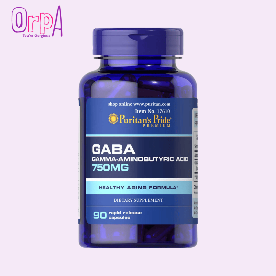 Puritan's Pride GABA (Gamma Aminobutyric Acid) 750 mg - 90 Capsules - Orpa