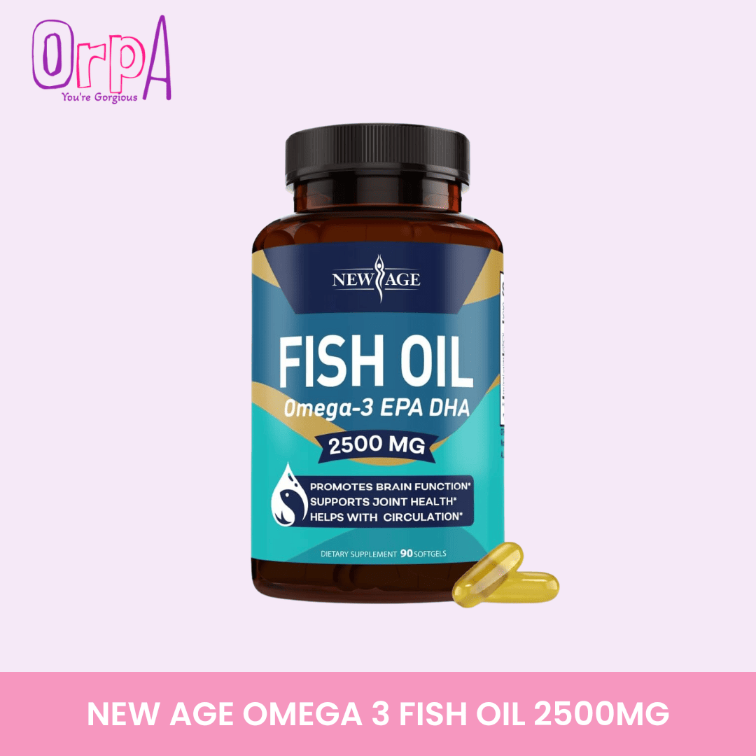 New Age Omega 3 Fish Oil 2500mg - 90 Softgels - Orpa
