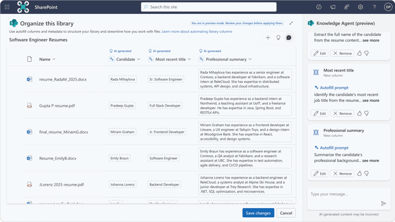 SharePoint Knowledge Agent: AI-Powered Governance
