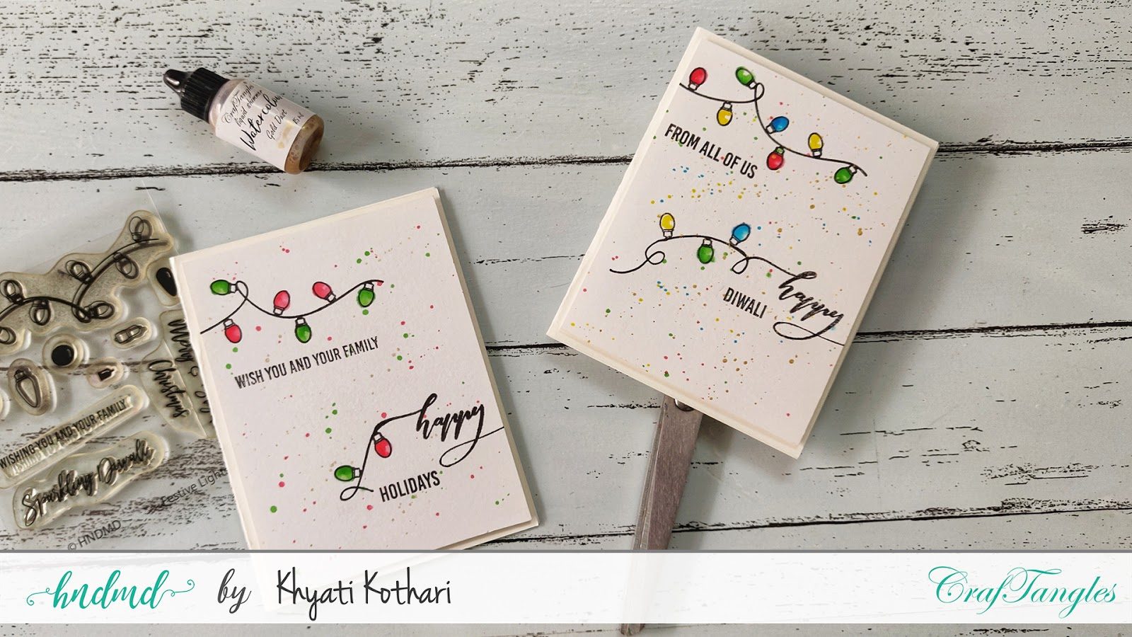 DIY Quick and Easy CAS Festive Cards with video tutorial - CraftAdda Blog