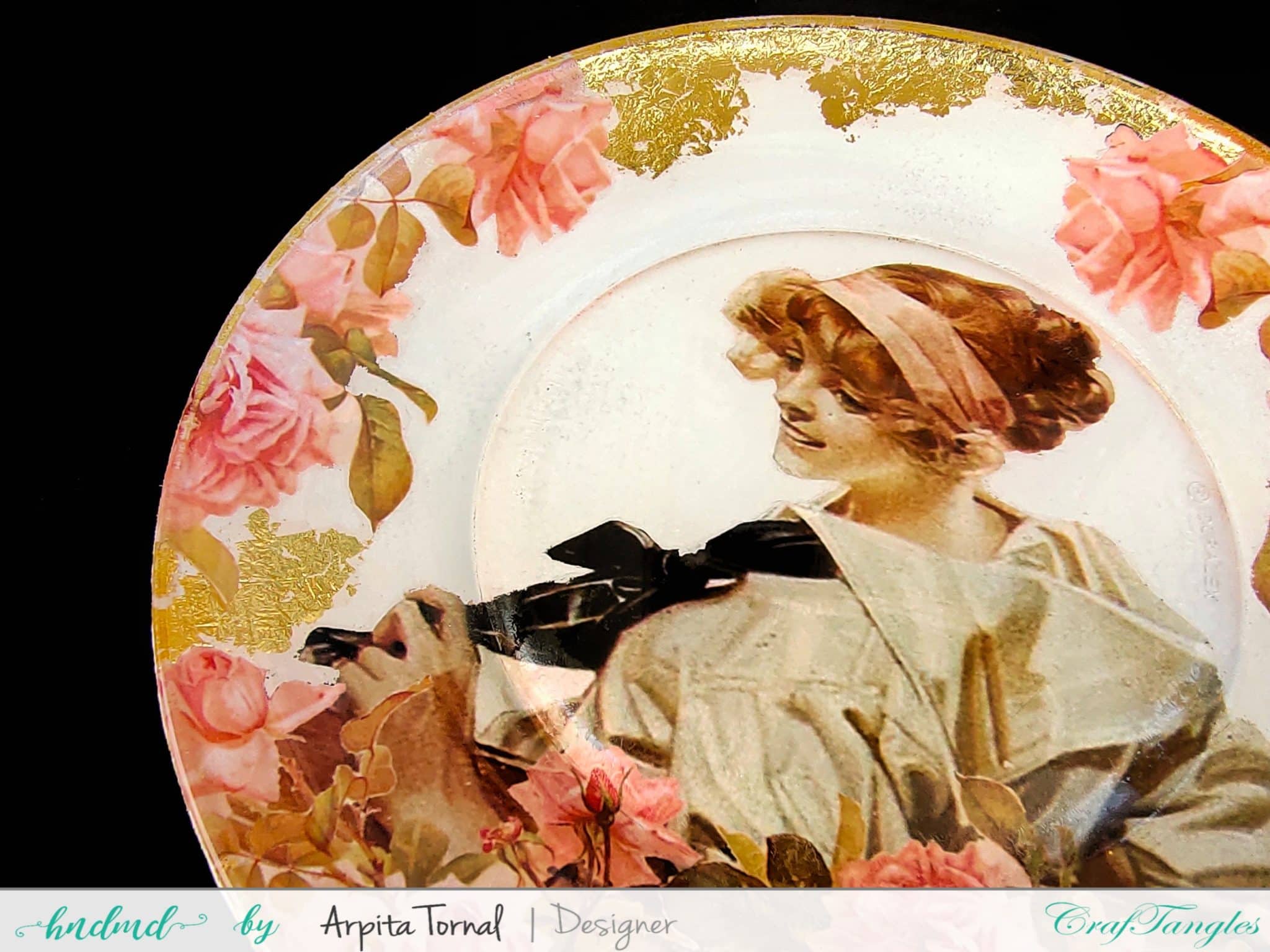 Reverse Decoupage on a Glass Plate - CraftAdda Blog
