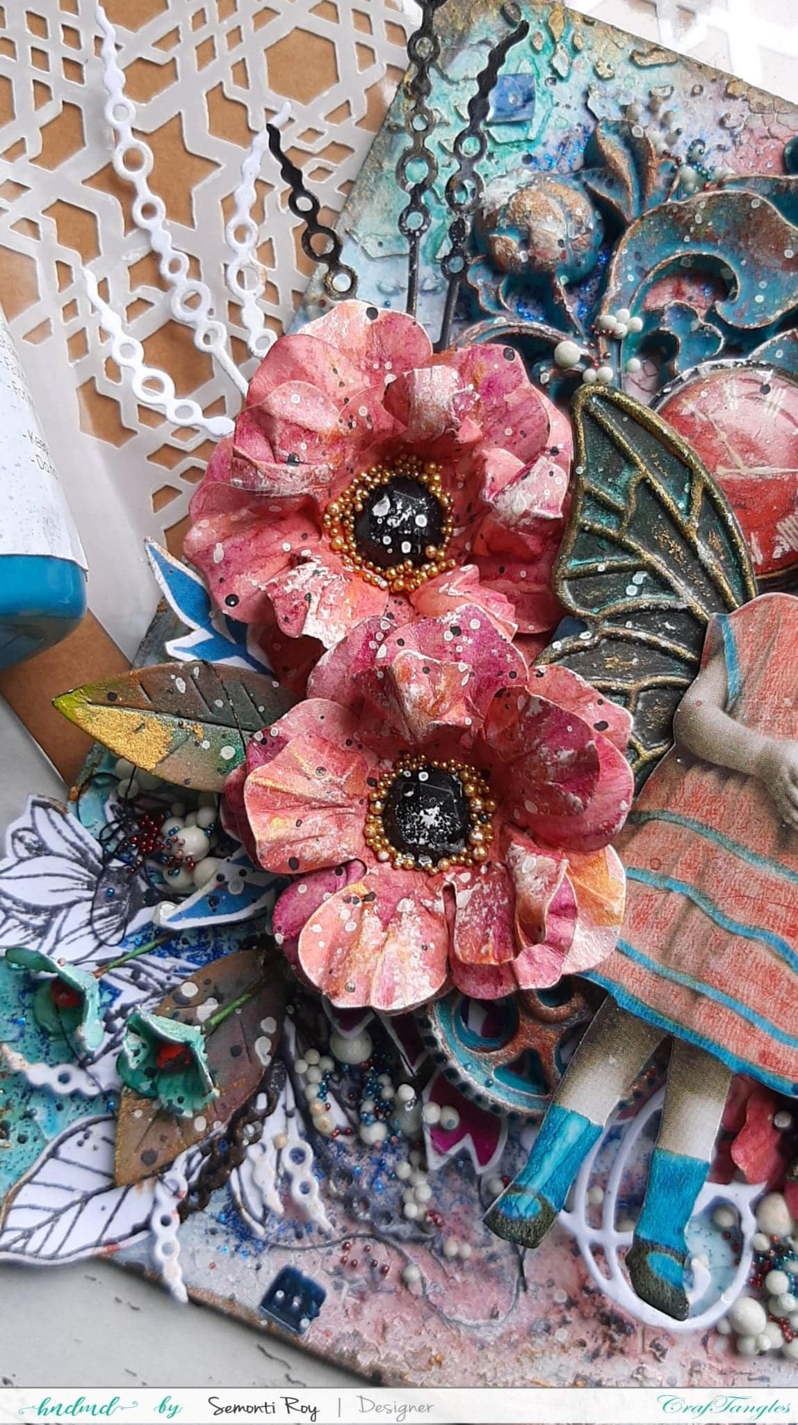 Mixed media plaque with video tutorial - CraftAdda Blog