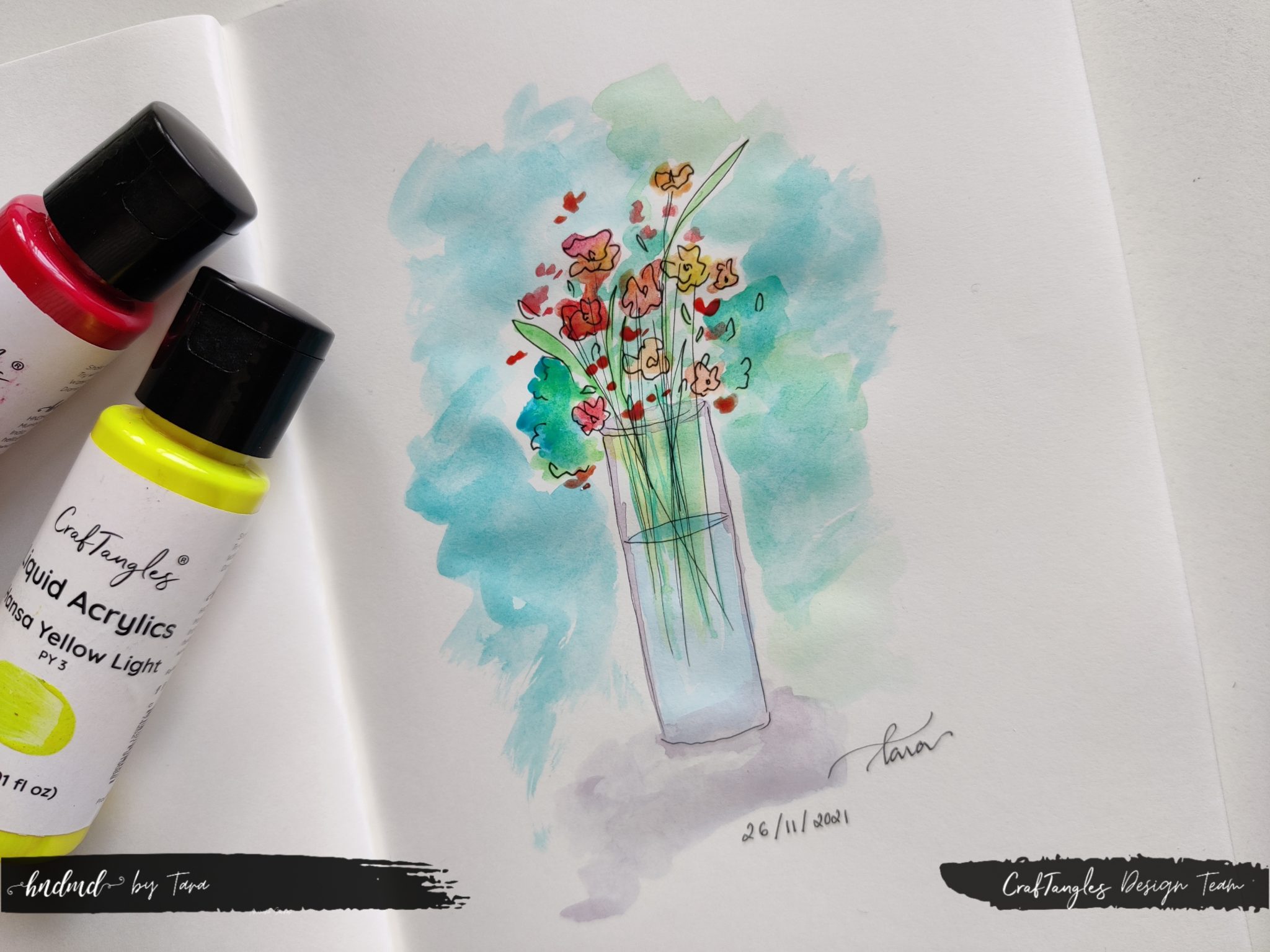 Beautiful 'Flower Vase' Acrylic Painting - CraftAdda Blog