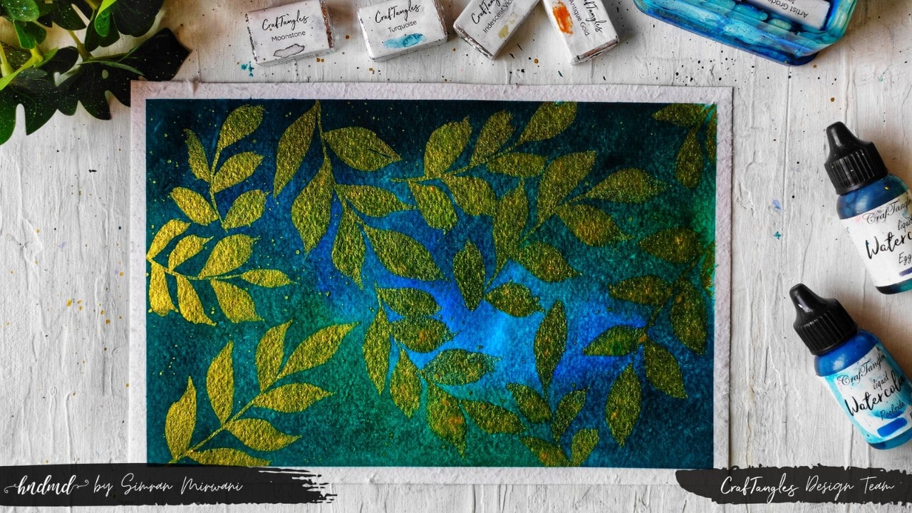 Gorgeous 'Shimmering Leaves' Watercolour Painting - CraftAdda Blog