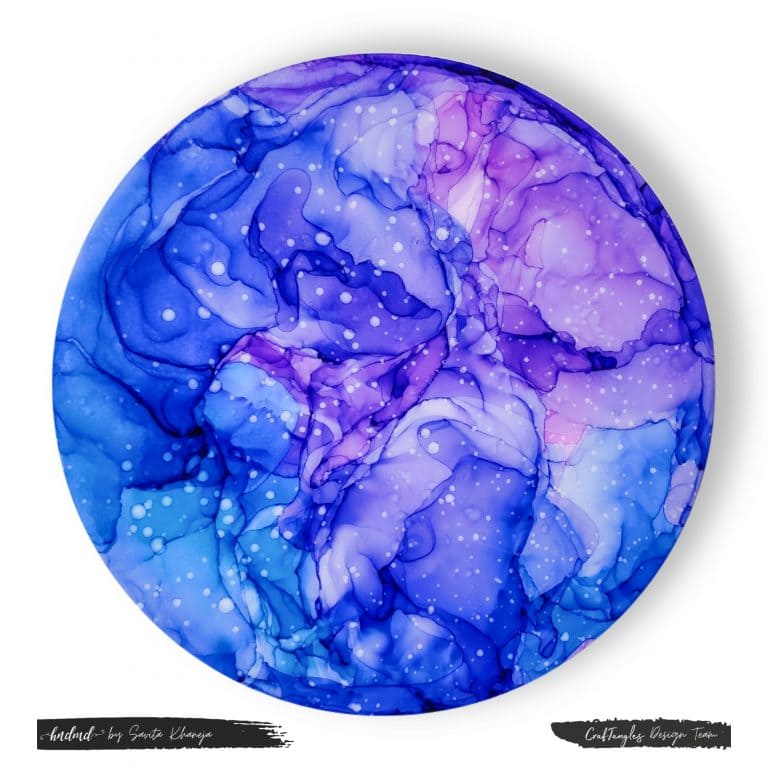 Awesome Alcohol Ink Coaster 'Galaxy' - CraftAdda Blog