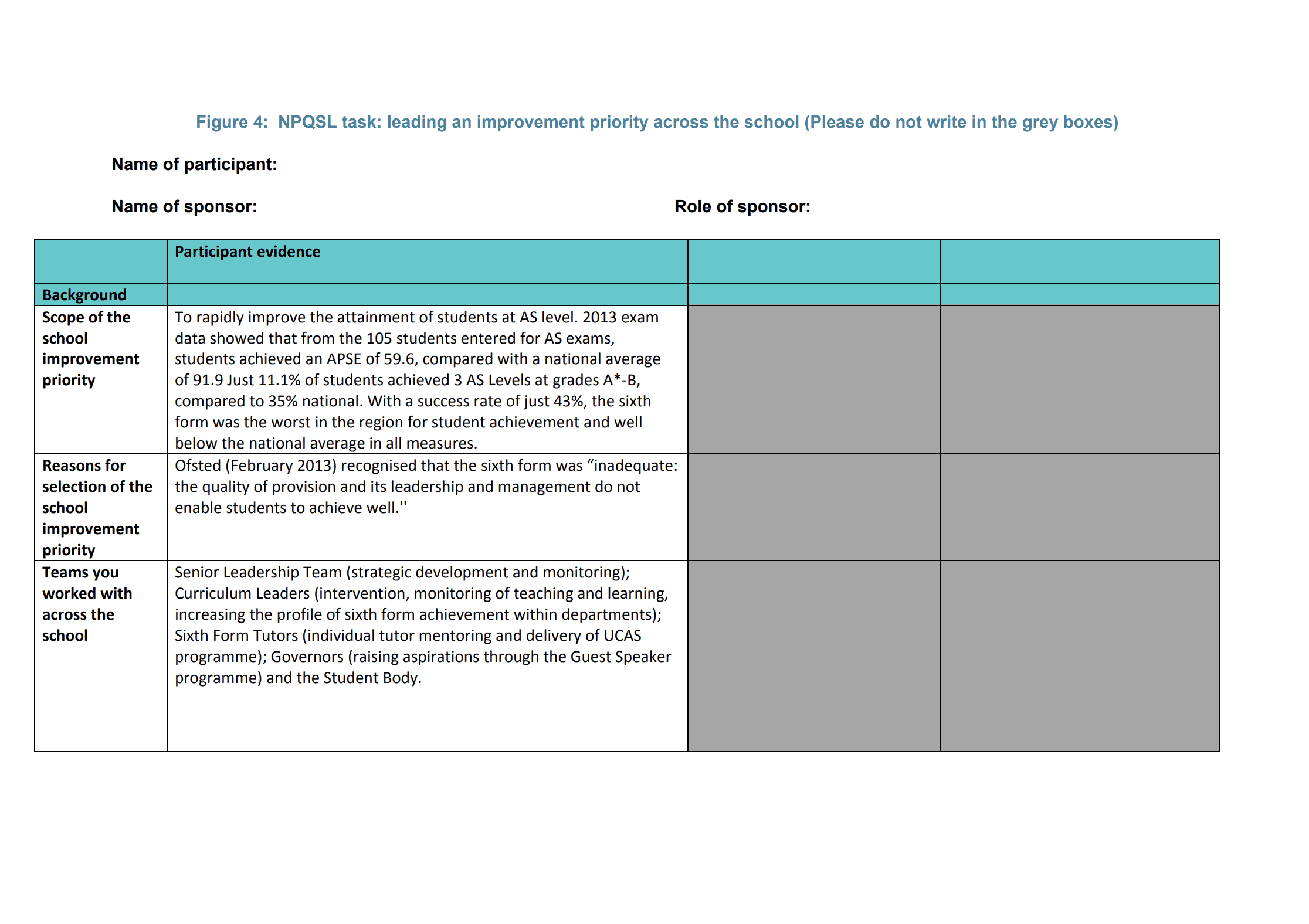 NPQSL Project - TeacherToolkit