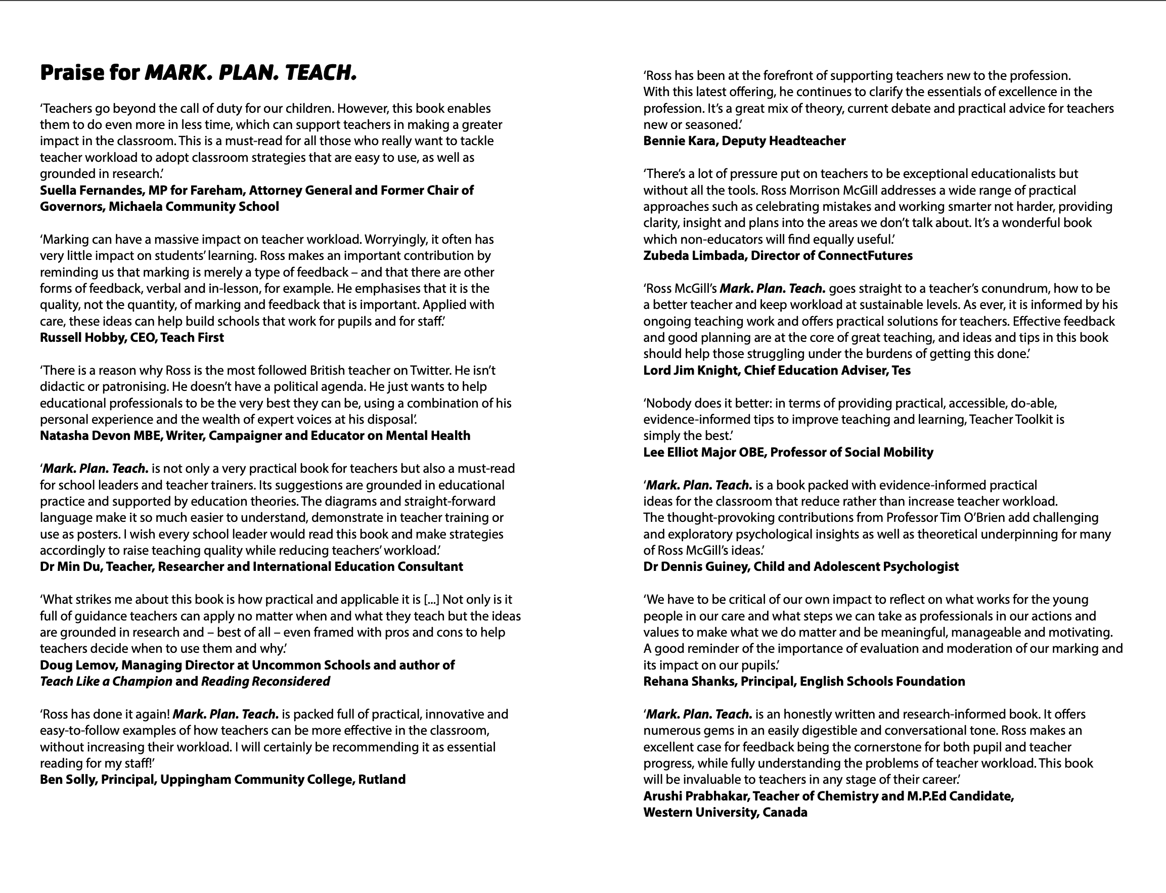 Mark. Plan. Teach. 2.0 Signed Book - TeacherToolkit